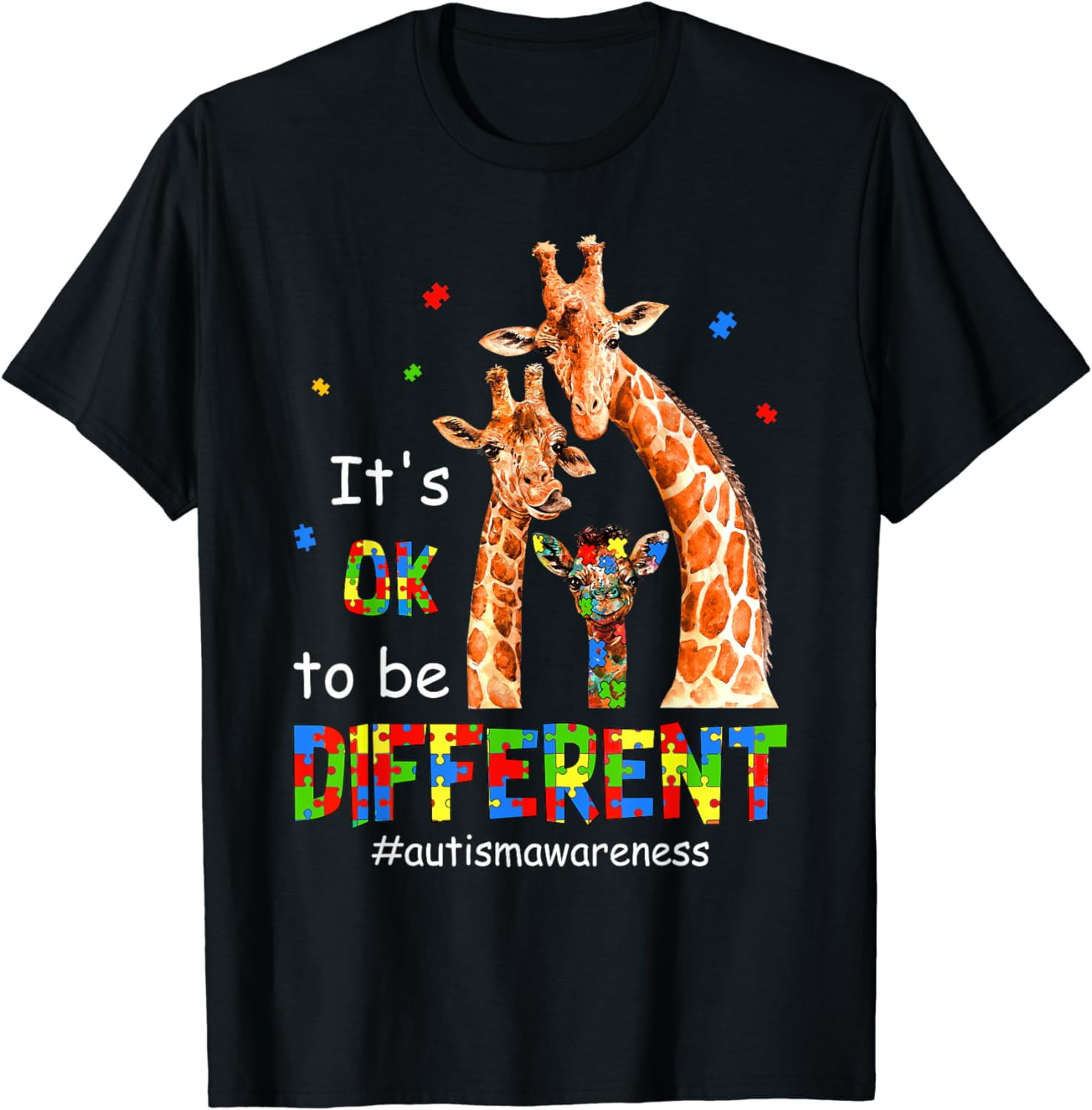 Autism Awareness Shirts Women Teacher Its Ok To Be Different T-Shirt ...