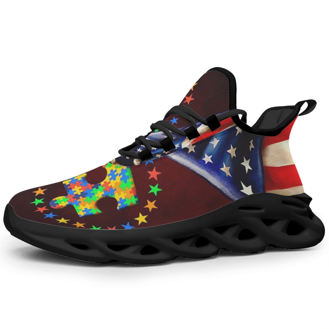Autism Awareness Shoes Trail Running Shoe Non-Slip Breathable ...