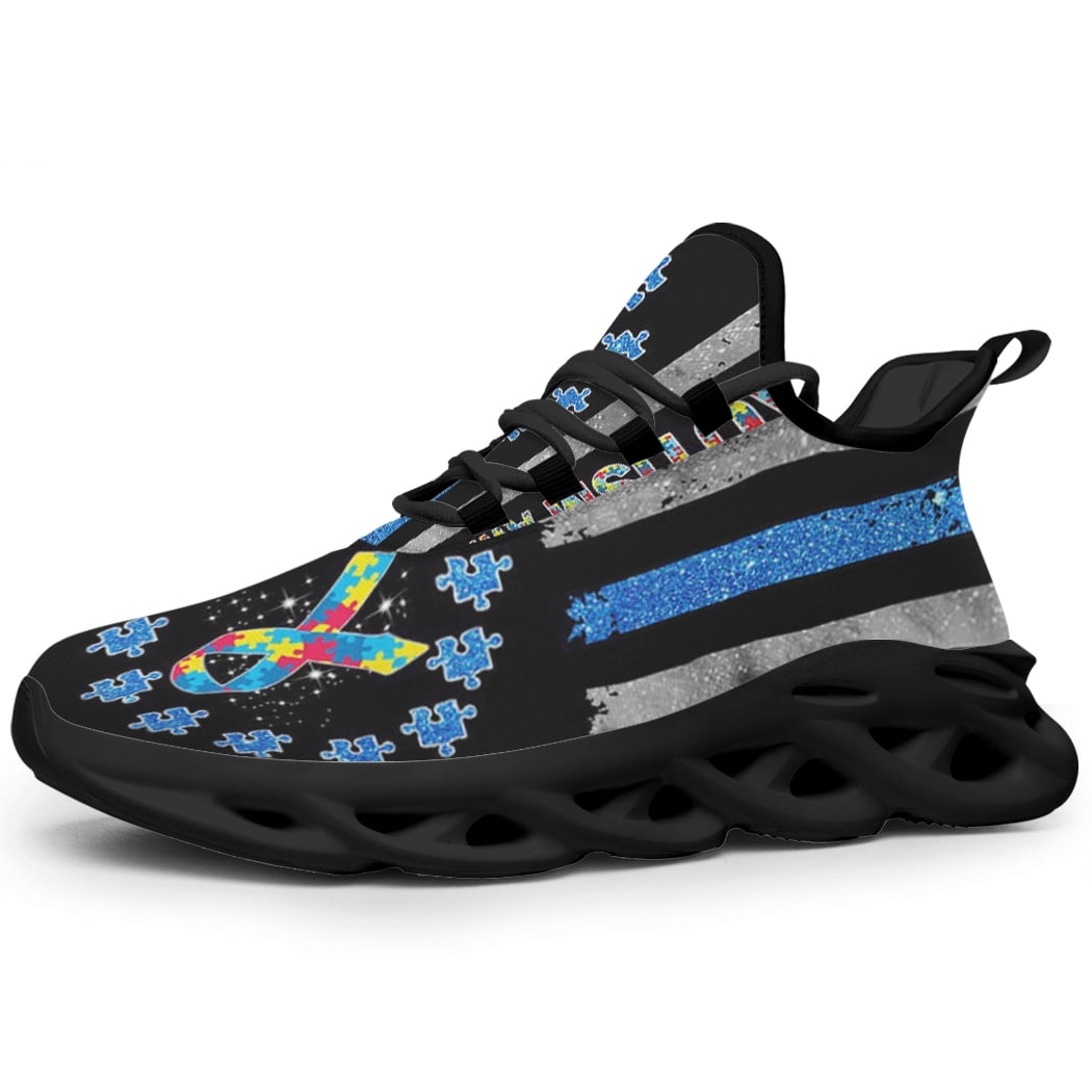Autism Awareness Shoes Trail Running Shoe Non-Slip Breathable ...