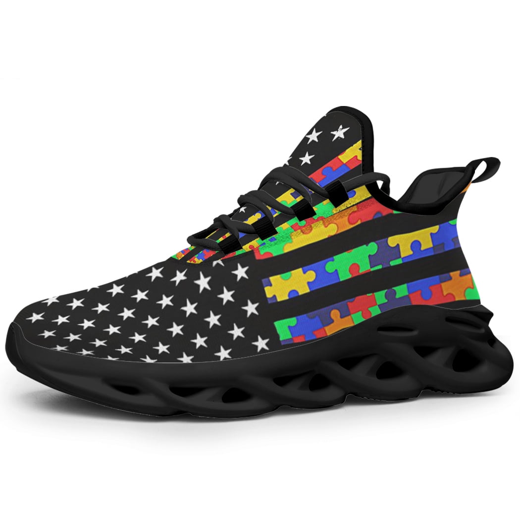 Autism Awareness Shoes Trail Running Shoe Non-Slip Breathable ...