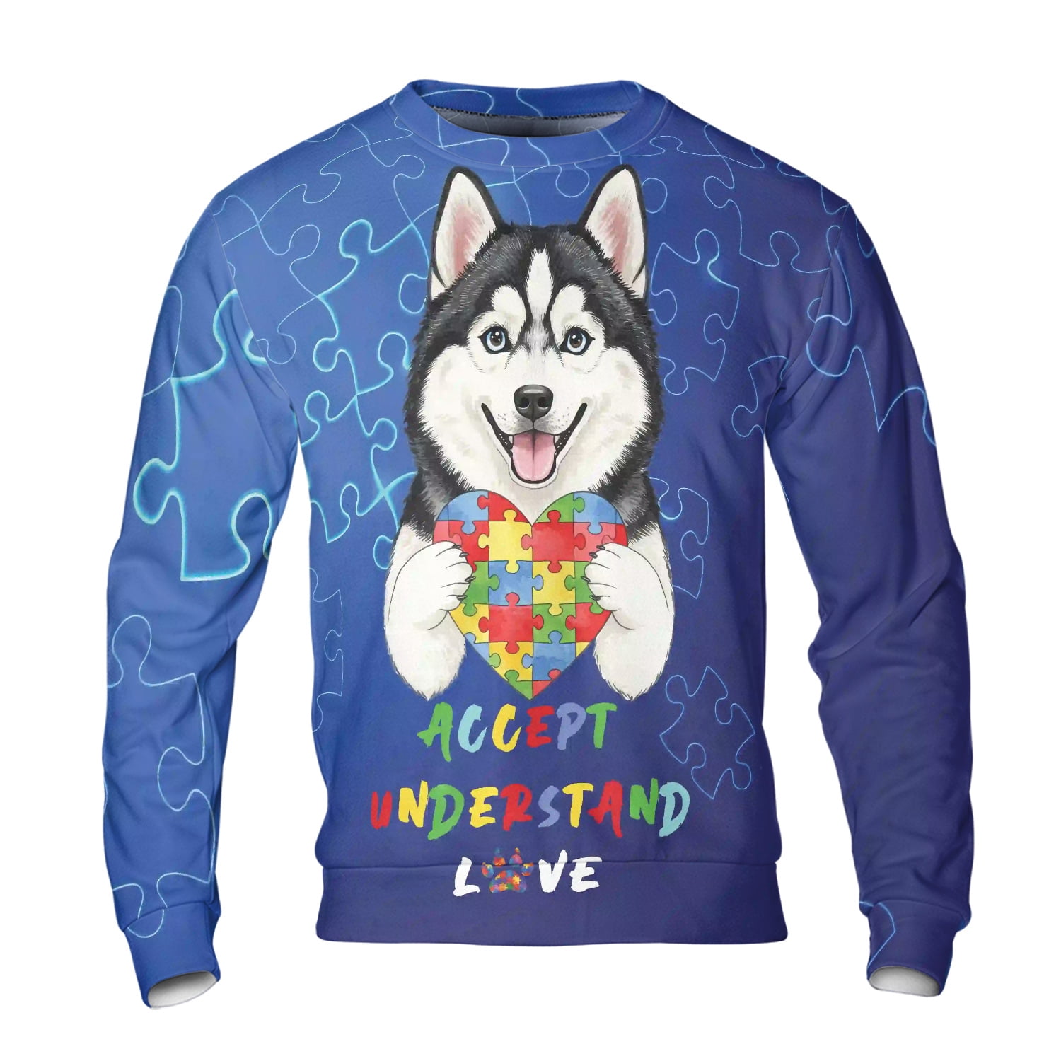 Autism Awareness Siberian Husky Accept Understand Love All Over Print ...