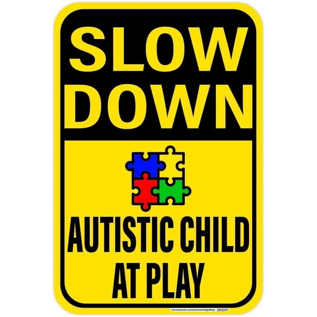 Autism Awareness, Slow Down! (Symbol) Autistic Child At Play ...