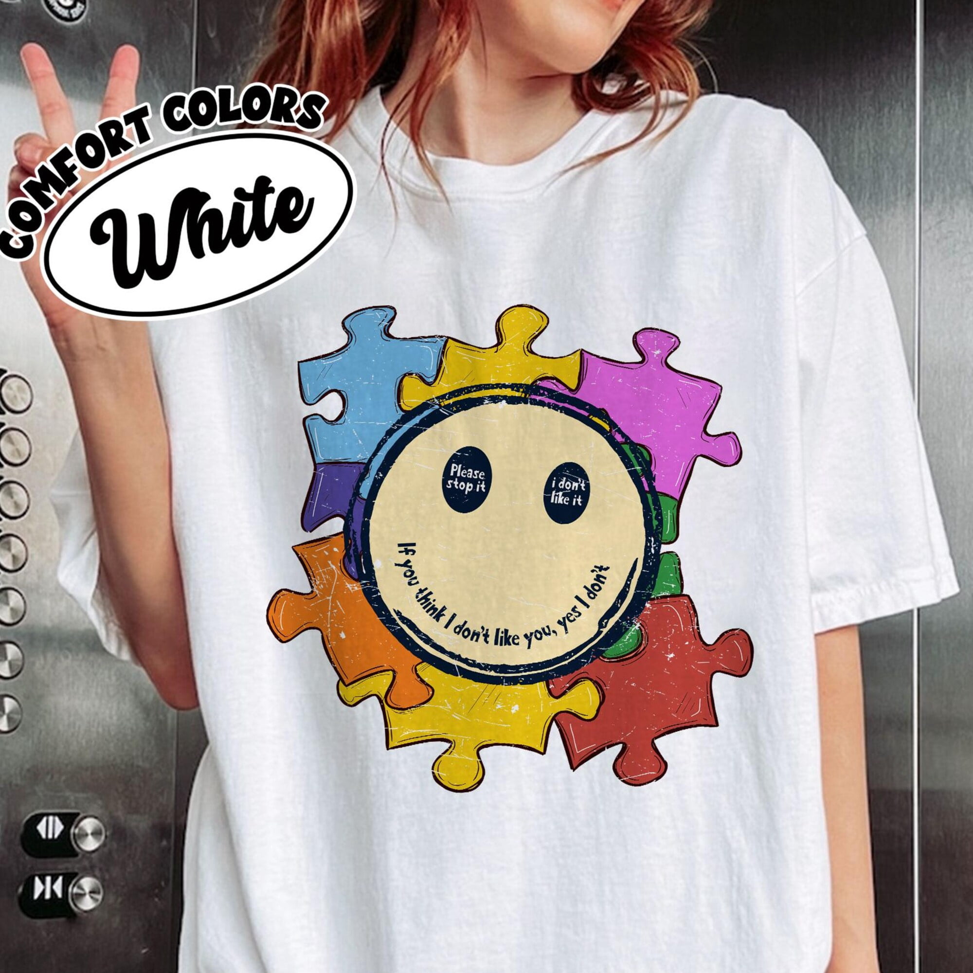 Autism Awareness Smiley Shirt Fun and Colorful Autism Tshirt Spread ...