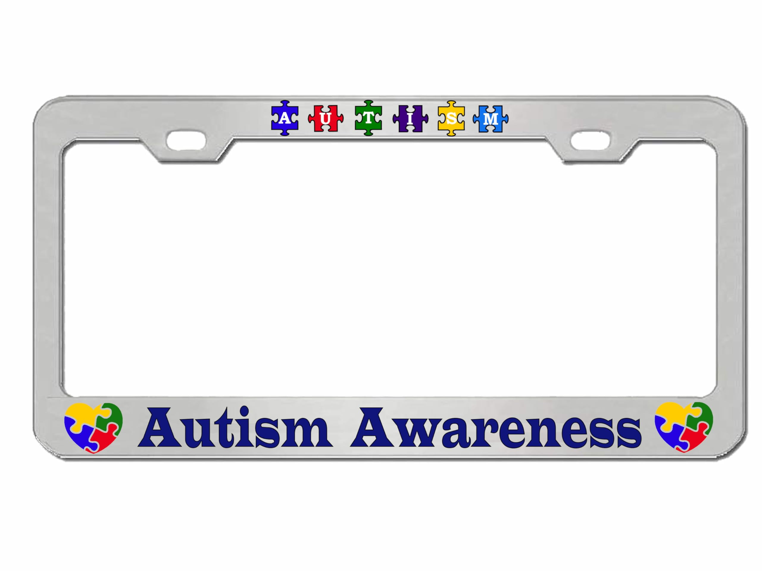 Autism Awareness Style Metal License Plate Frame Personalized/Car ...