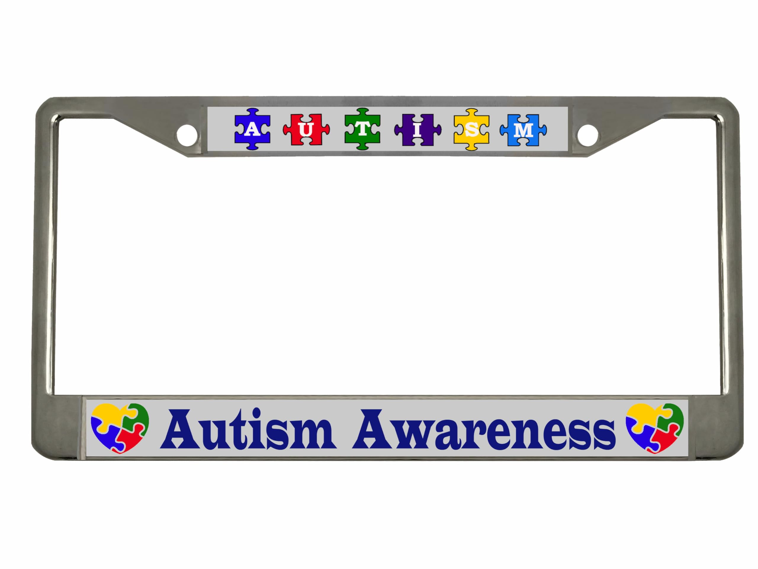 Autism Awareness Style Metal License Plate Frame Personalized/Car ...