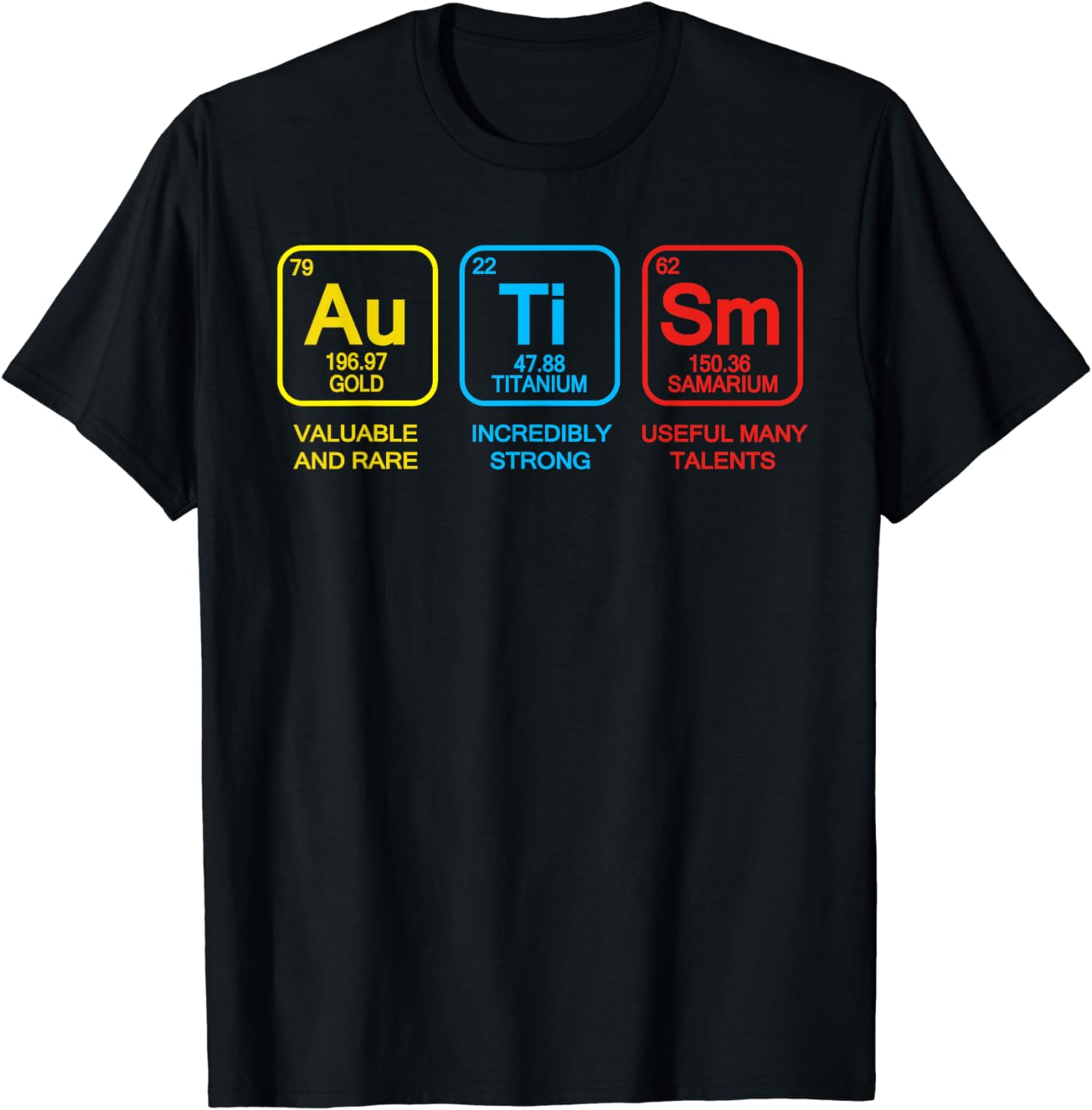 Autism Awareness Support Men Women, Autism Periodic Table T-Shirt - Walmart.com