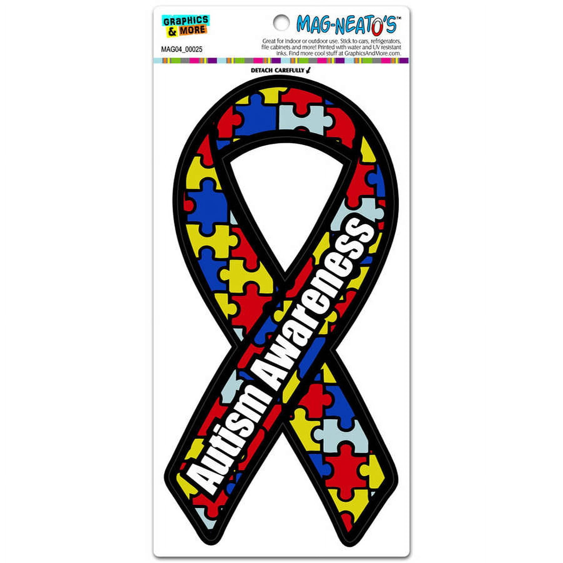 Autism Awareness Support Ribbon Automotive Car Refrigerator Locker ...