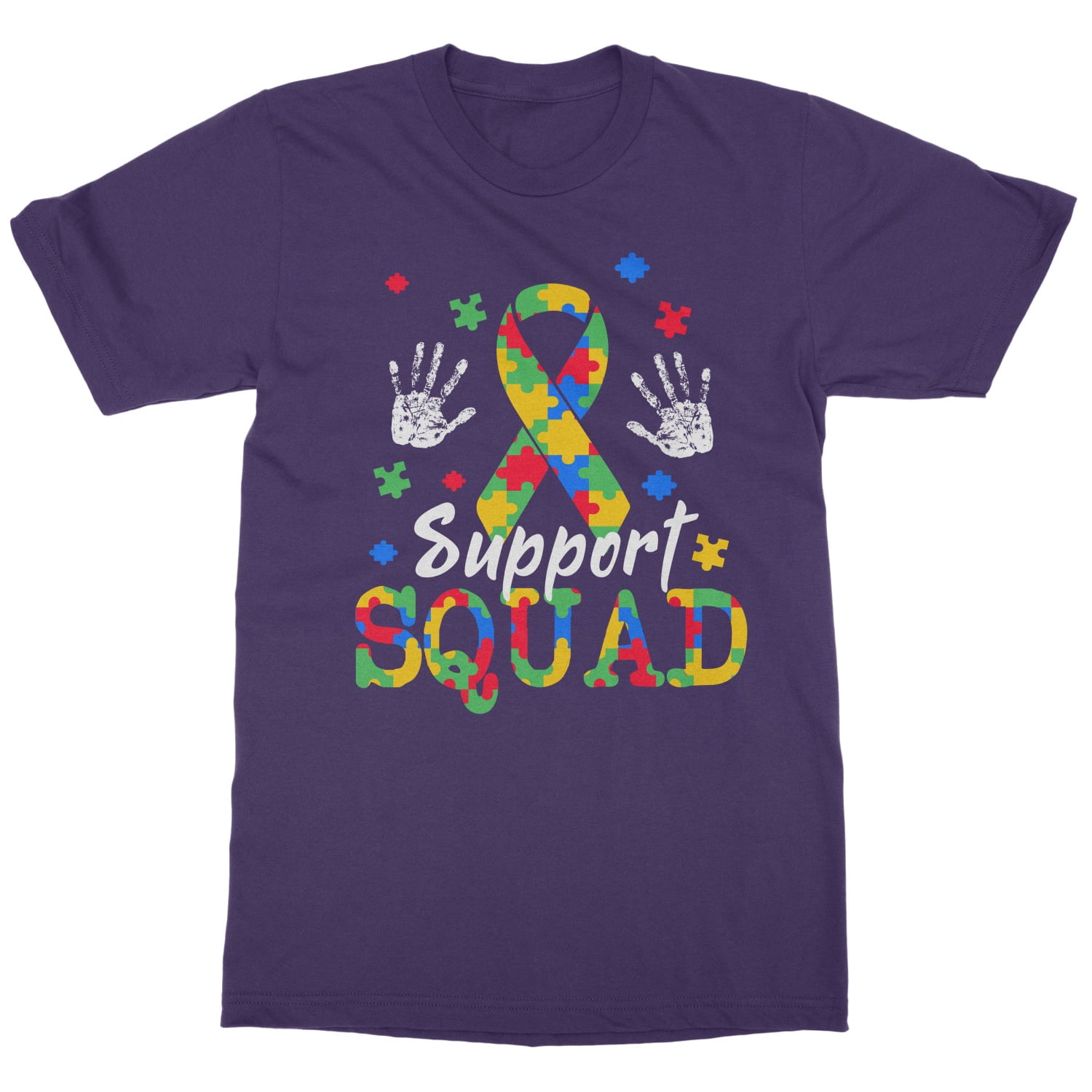 Autism Awareness Support Squad - Autism Puzzle Ribbon Unisex T-Shirt ...