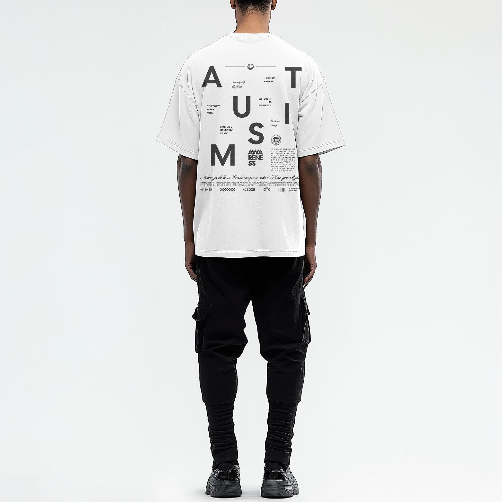 Autism Awareness T-Shirt – Mental Health Positive Typography Tee ...