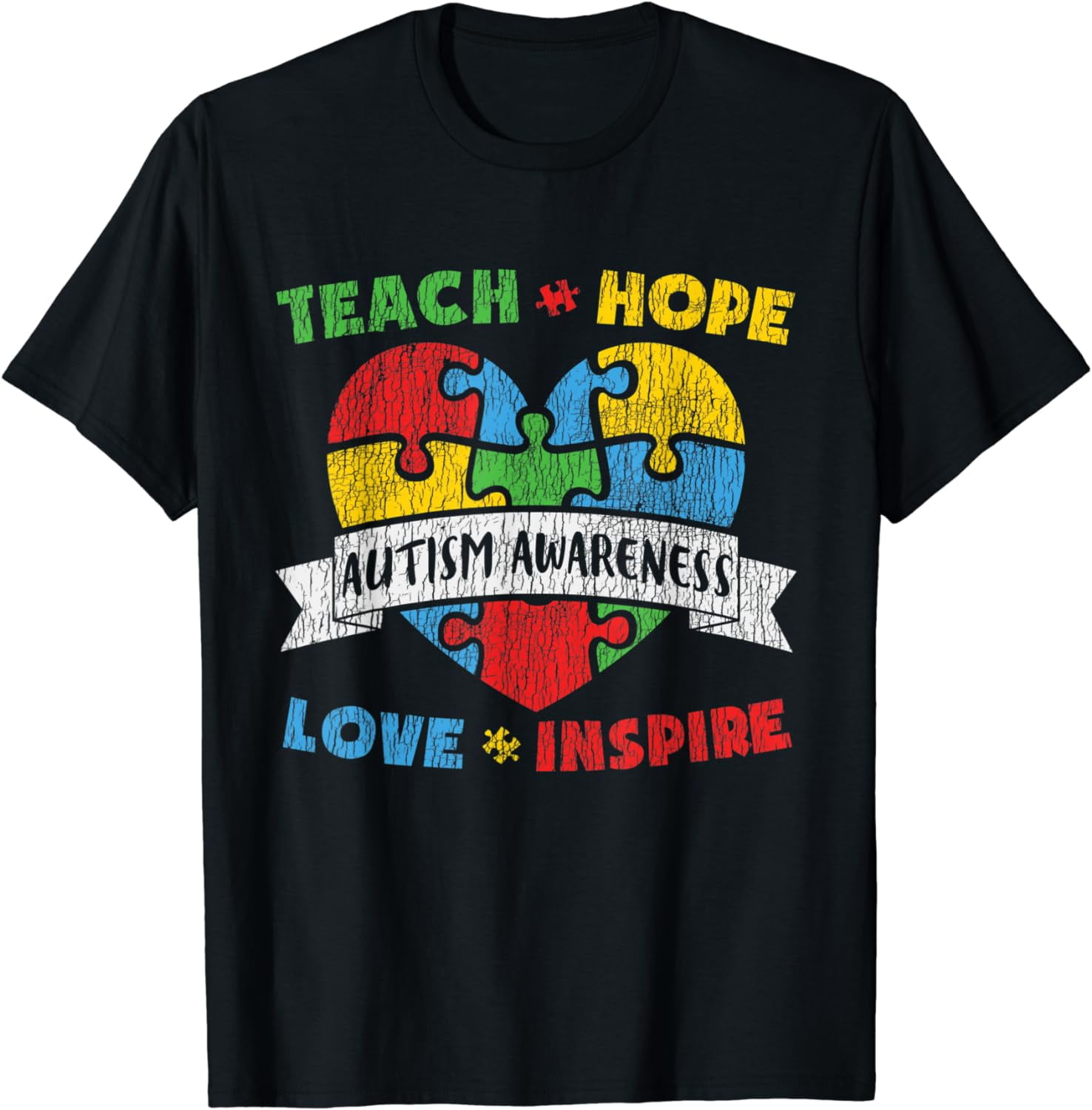 Autism Awareness - Teach Hope Love Autistic Kids Awareness T-Shirt ...