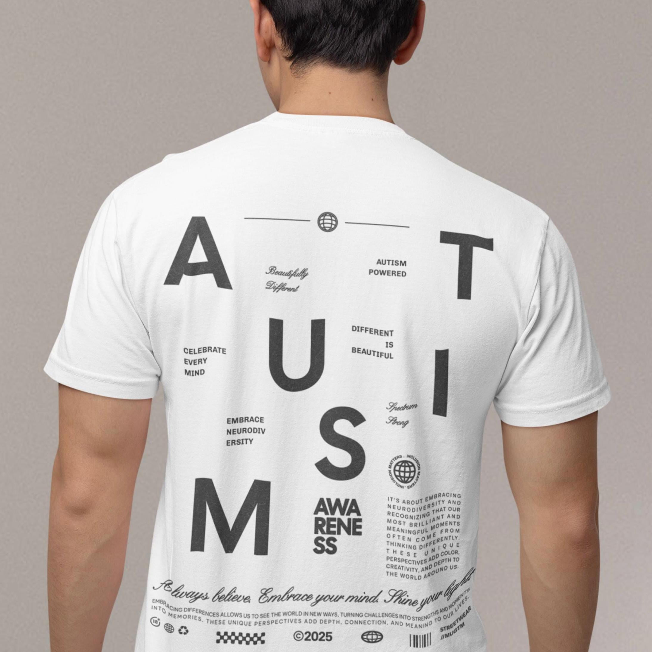 Autism Awareness Tee Trendy Mental Health Shirt, Streetwear Retro Back ...