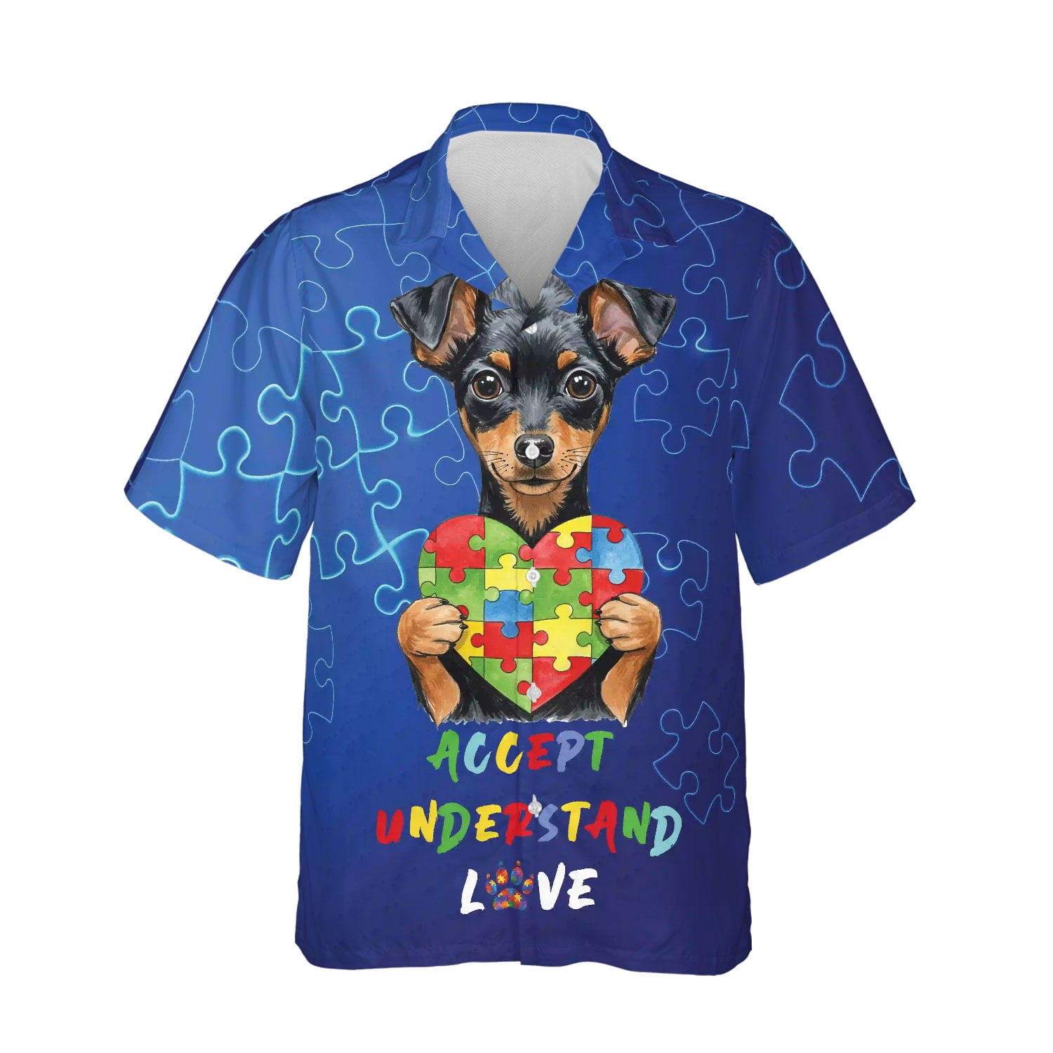 Autism Awareness Toy Fox Terrier Accept Understand Love Hawaiian Shirt ...