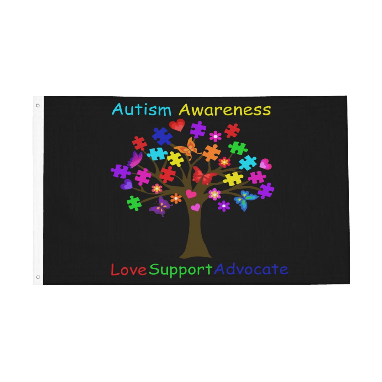 Autism Awareness Tree Flag 3x5 Ft Outdoor Indoor With Grommet Garden ...