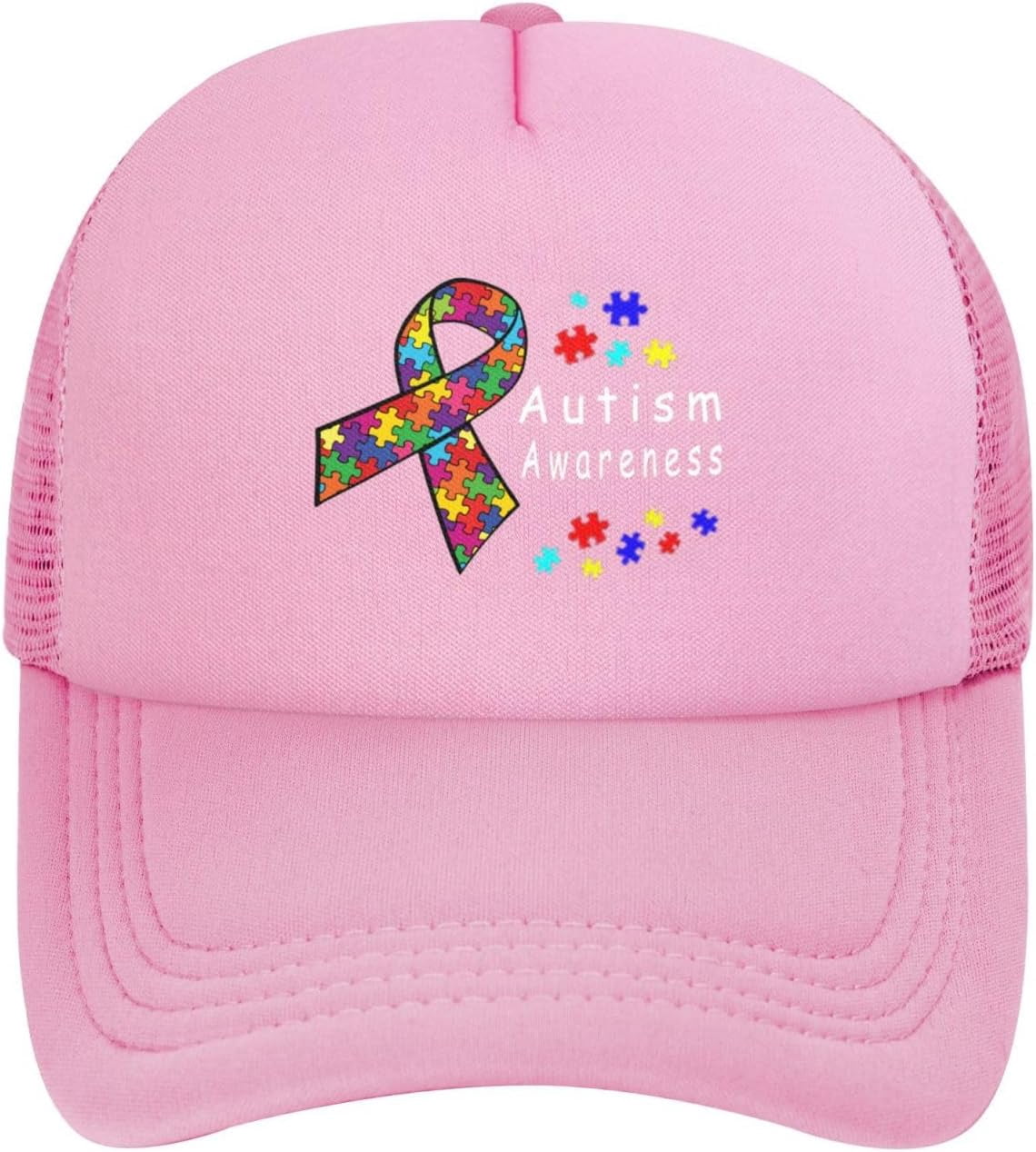 Autism Awareness Trucker Hat High Crown Mesh Back Trucker Hat - Walmart.com