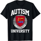 Autism Awareness University Puzzle Pieces Support Autismus T-Shirt Gift ...