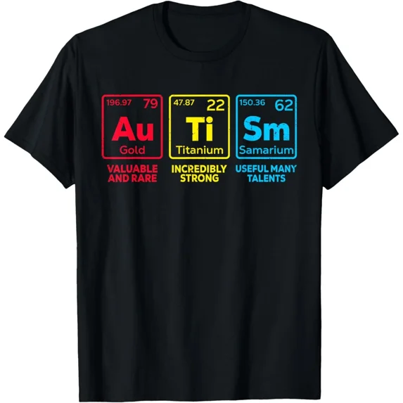 Autism Awareness With Elements Periodic Table New H27064 T-Shirt, for ...