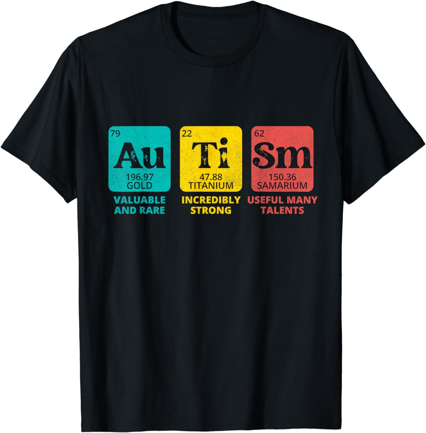 Autism Awareness Women Men Kids Elements Periodic Table T-Shirt ...
