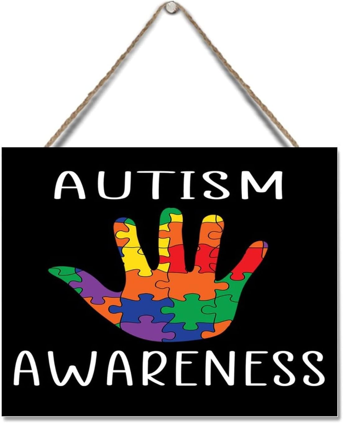 Autism Awareness Wood Plaques Puzzle Piece Autism Awareness Hanging ...
