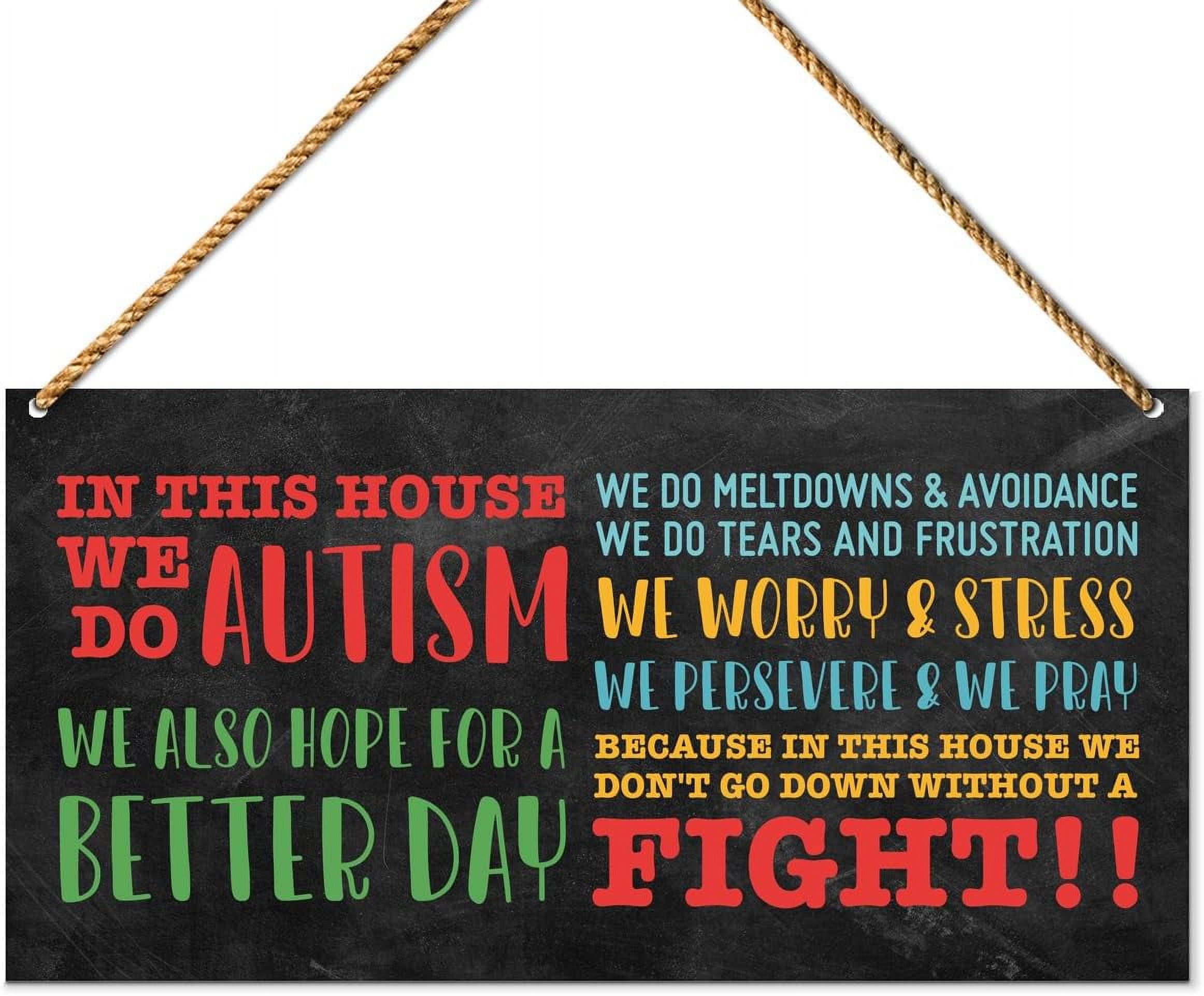 Autism Awareness Wood Sign Decor Autism Awareness Sign Wall Decor for ...