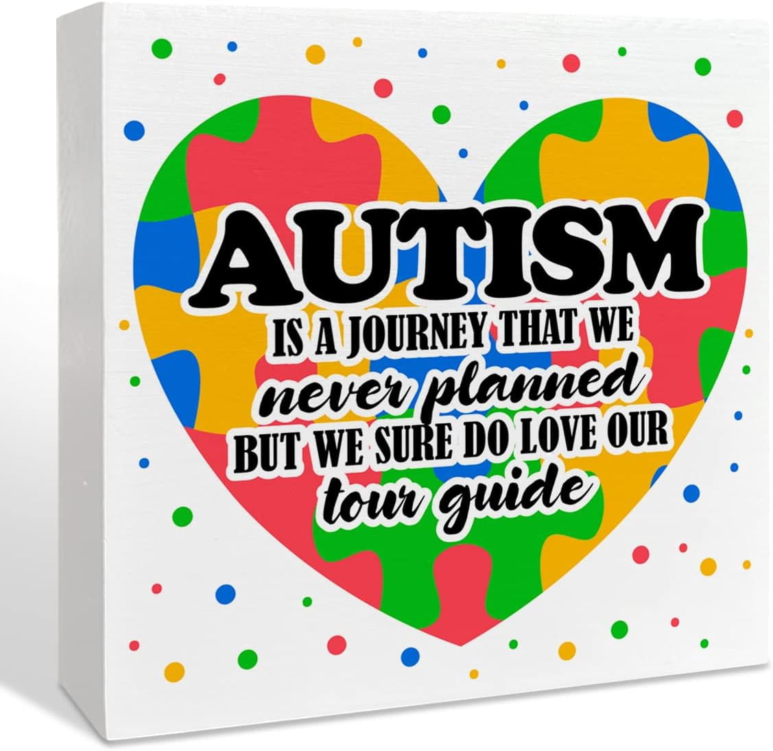 Autism Awareness Wooden Box Sign, Autism Awareness Classroom Home ...