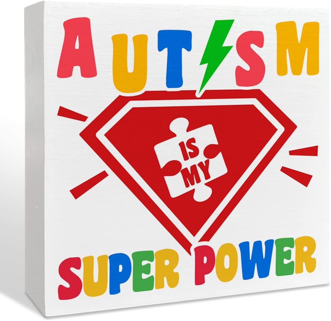 Autism Awareness Wooden Box Sign, Autism Awareness Classroom Home ...