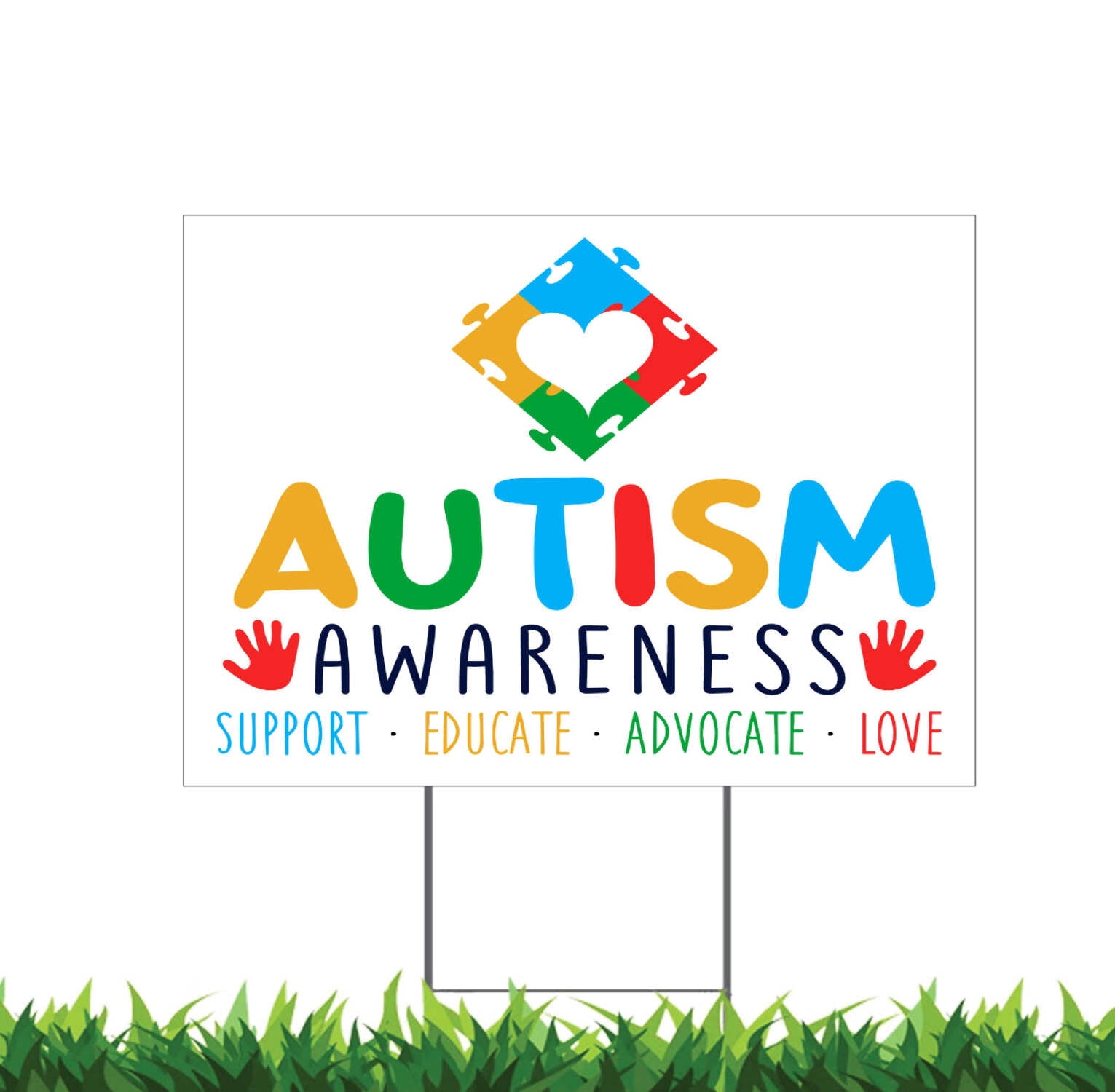 Autism Awareness Yard Sign, Educate Sign - Walmart.com
