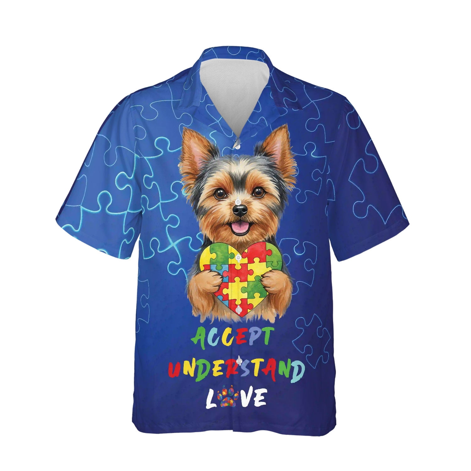 Autism Awareness Yorkshire Terrier Accept Understand Love Hawaiian ...