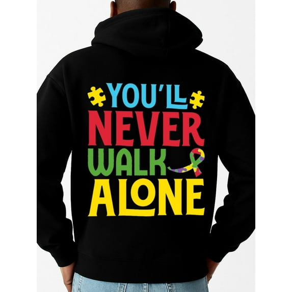 Autism Awareness hoodies funny humor for men polyester black Spring ...