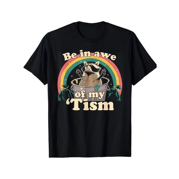Autism Be In Awe Of Tism Printed Pattern Casual Short Sleeve T-Shirt ...