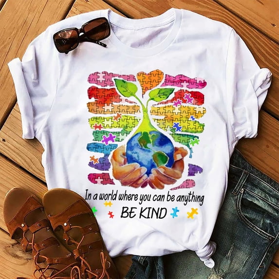 Autism Be Kind Graphic Unisex T Shirt_1578 - Walmart.com