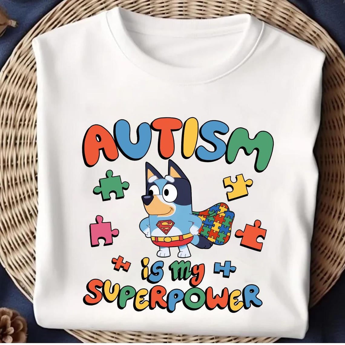 Autism Blue Dog Shirt, It's Ok To Be Different Shirt, Bluey Autism Mom ...