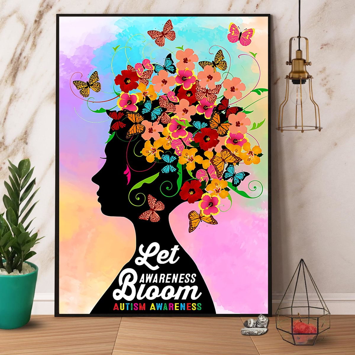 Autism Butterfly Let Awareness Bloom Autism Awareness Paper Poster No ...