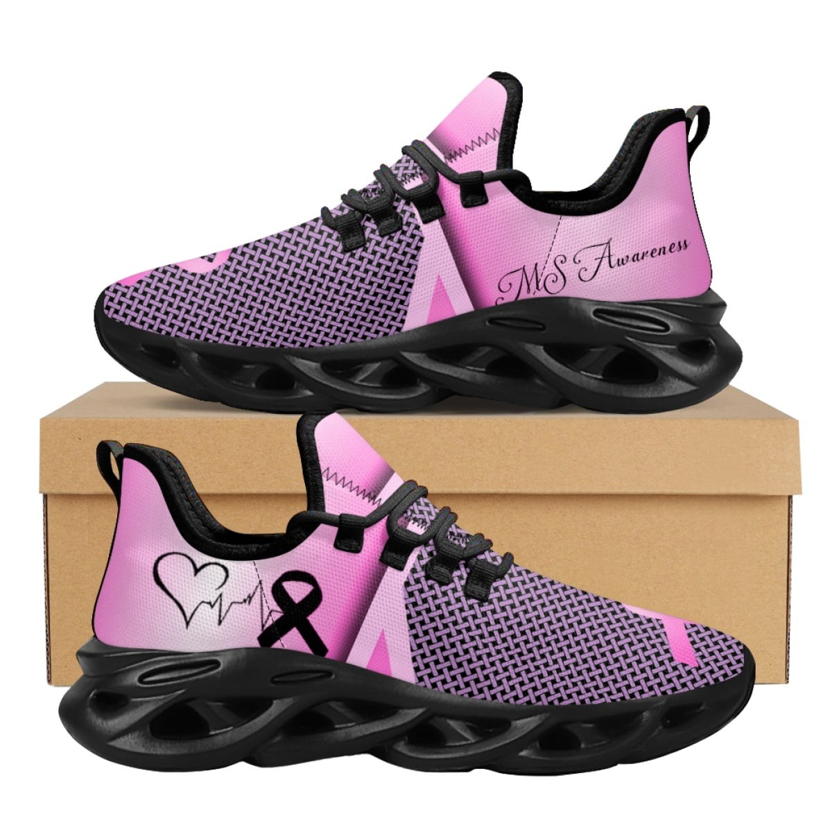 Autism Cancer Awareness Design Mesh Swing Sneakers for Women ...