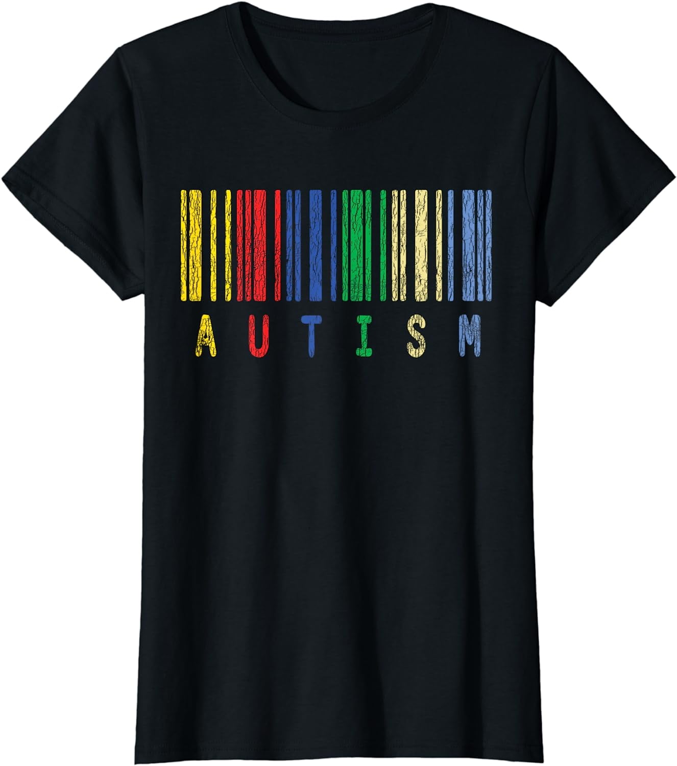 Autism Colorful Barcode Support Autistic Kids Awareness Gift T-Shirt ...