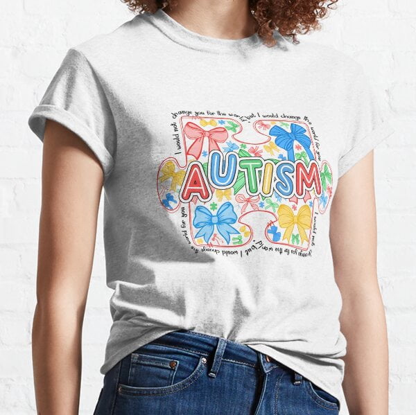 Autism Coquette Bow, Autism Awareness Classic T-shirt - Walmart.com