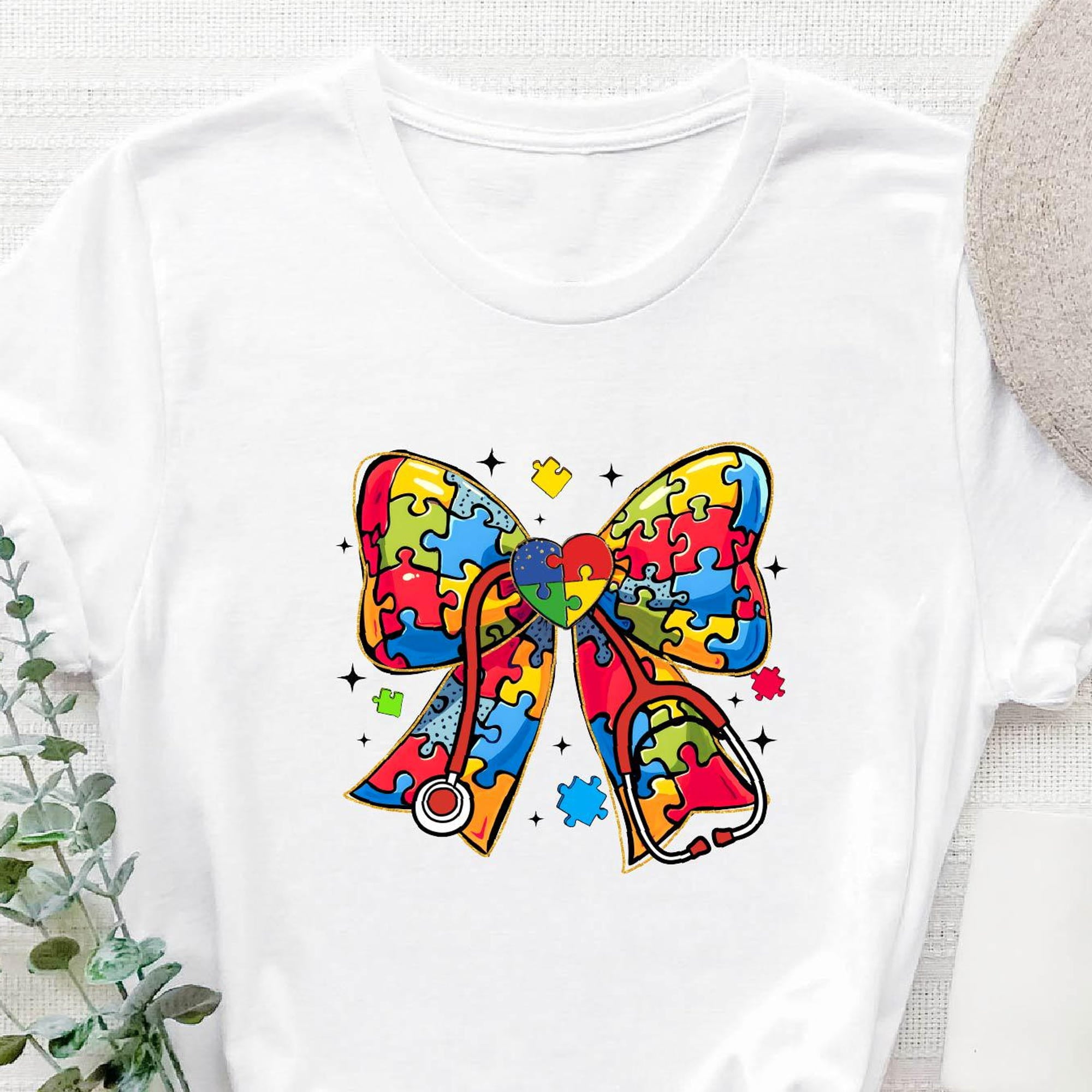 Autism Coquette Bow Shirt Autism Shirt For Nurse Autism Puzzle TShirt ...