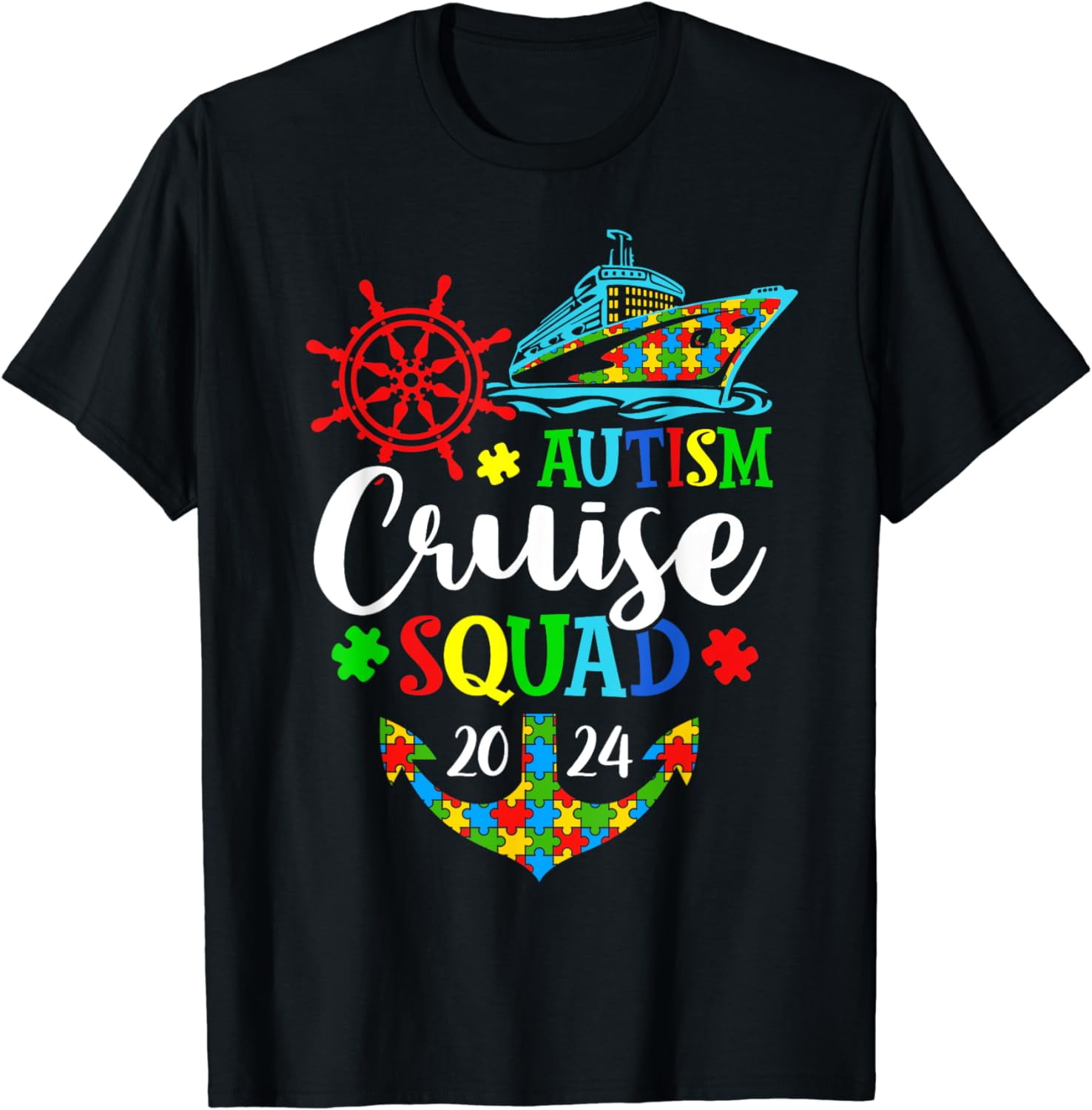 Autism Cruise Squad 2024 Family Matching Group T-Shirt - Walmart.com