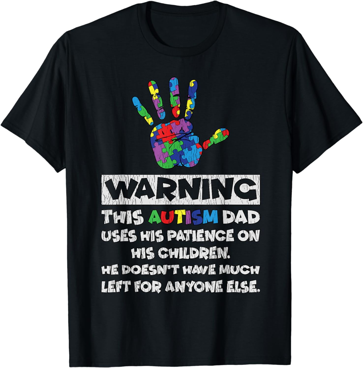 Autism Dad Father Son Daughter Autistic Kid Autism Awareness T-Shirt ...