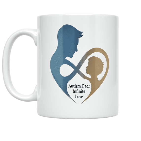 Autism Dad Infinite Love Puzzle Heart Design - Autism Supporter - 11 oz ...