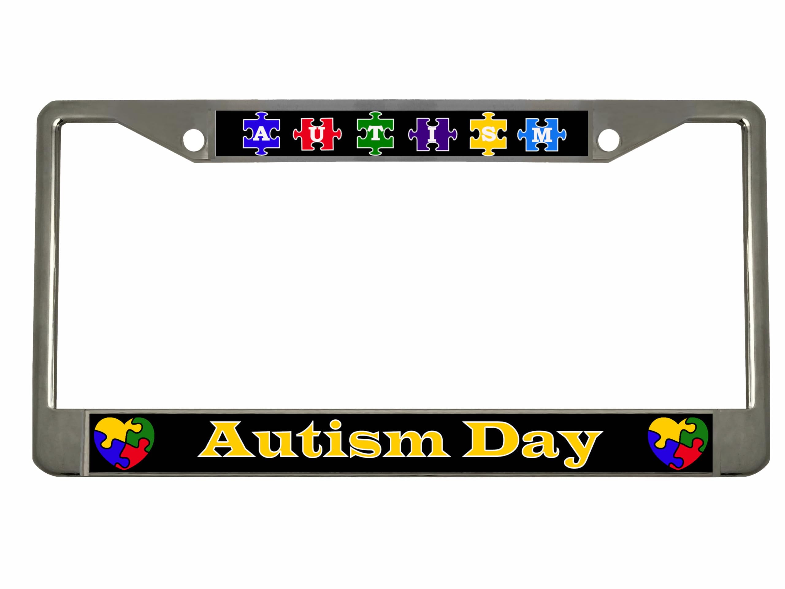 Autism Day License Plate Frame Autism Awareness Personalized/Car ...