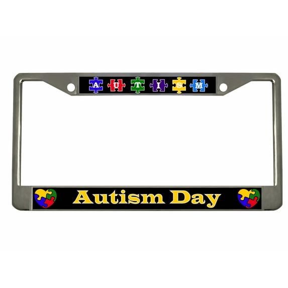 Autism Day License Plate Frame Autism Awareness Personalized/Car ...