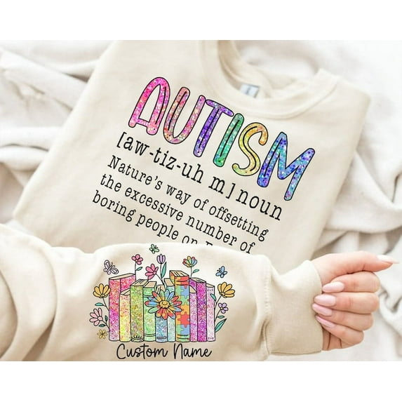 Autism Definition Autism Mom Faux Sequin Autism faux sequin Retro ...