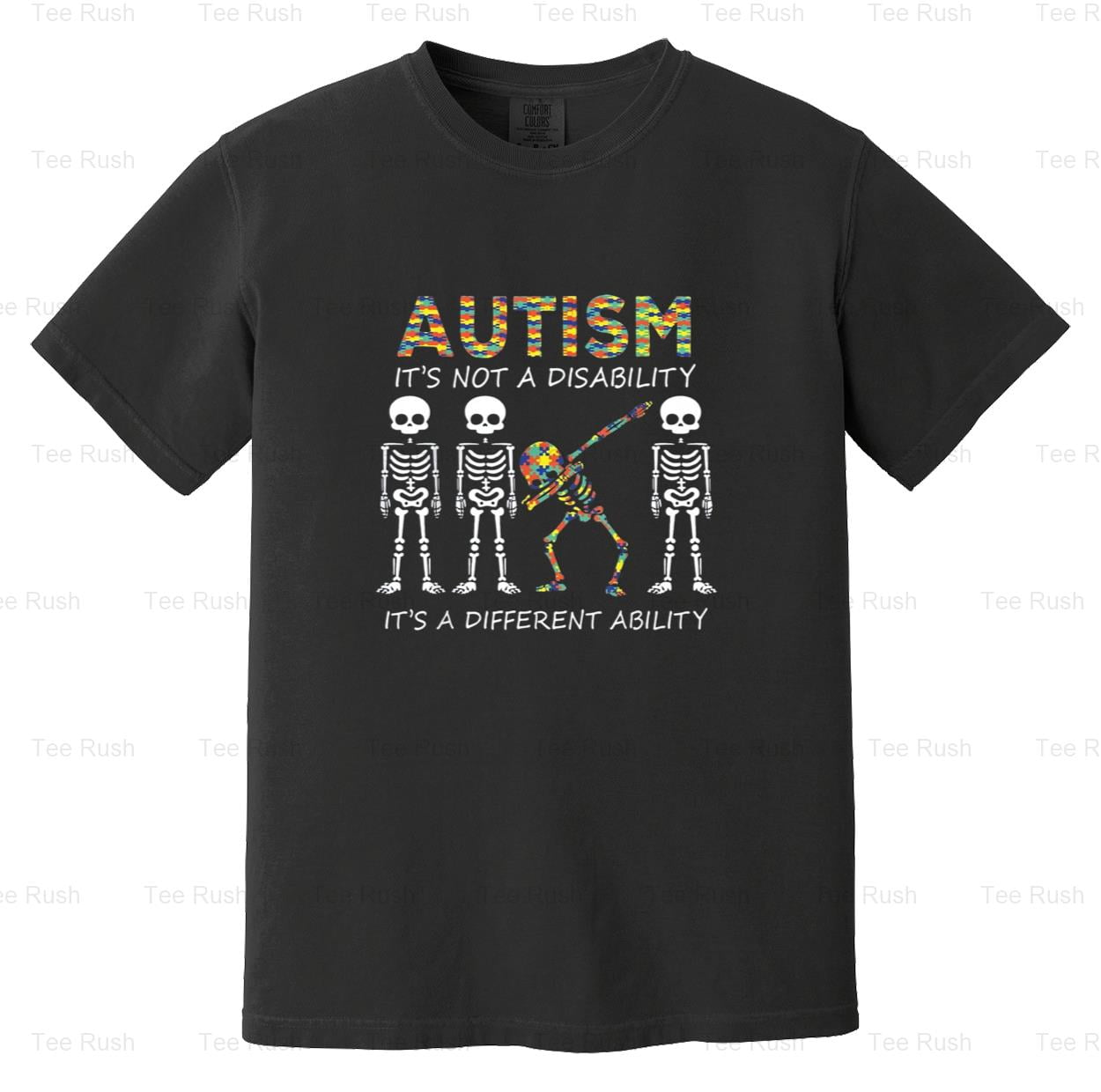 Autism Different Ability Dabbing Skeleton, Funny, Awareness, Humor ...