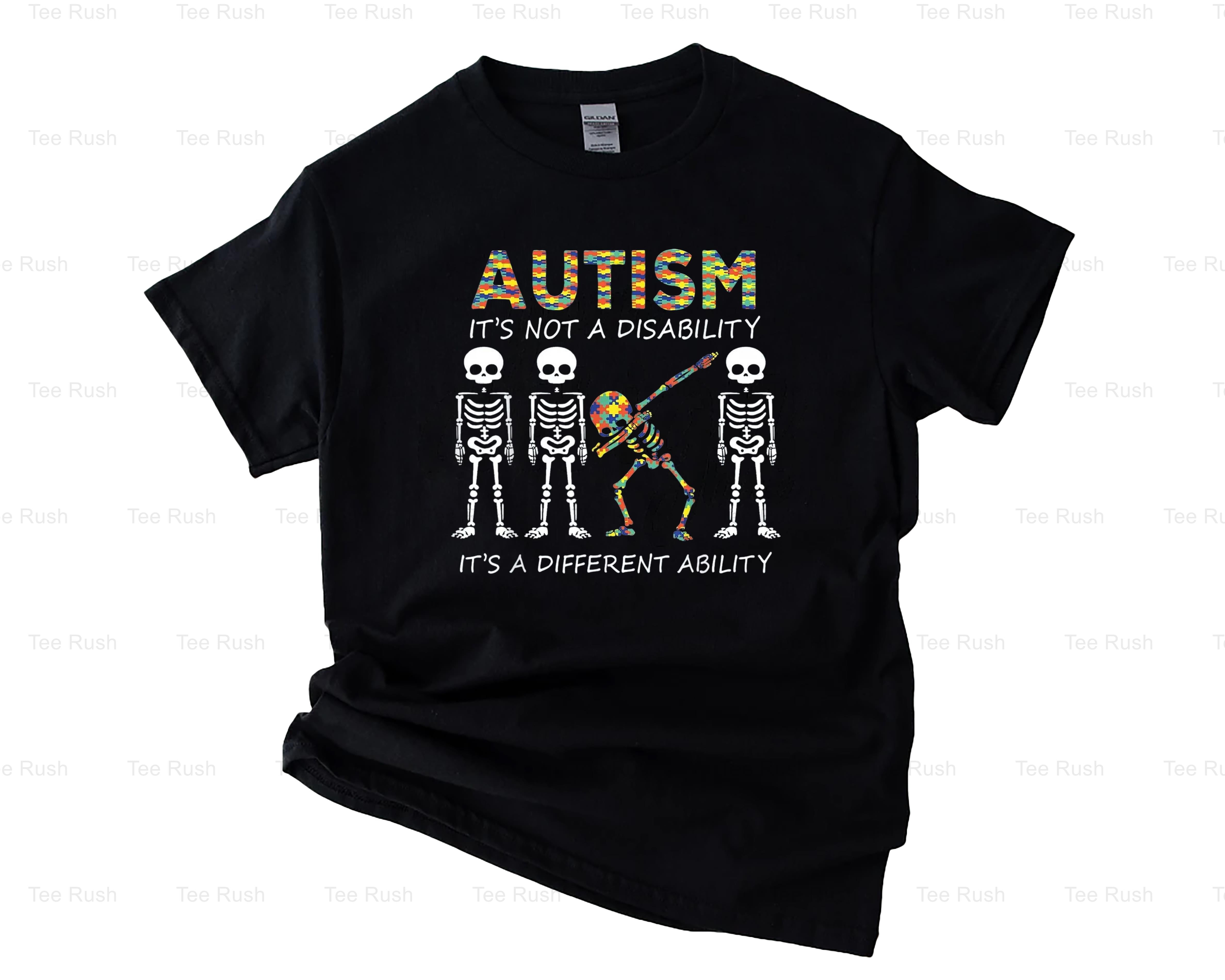 Autism Different Ability Dabbing Skeleton, Funny, Awareness, Humor,T ...