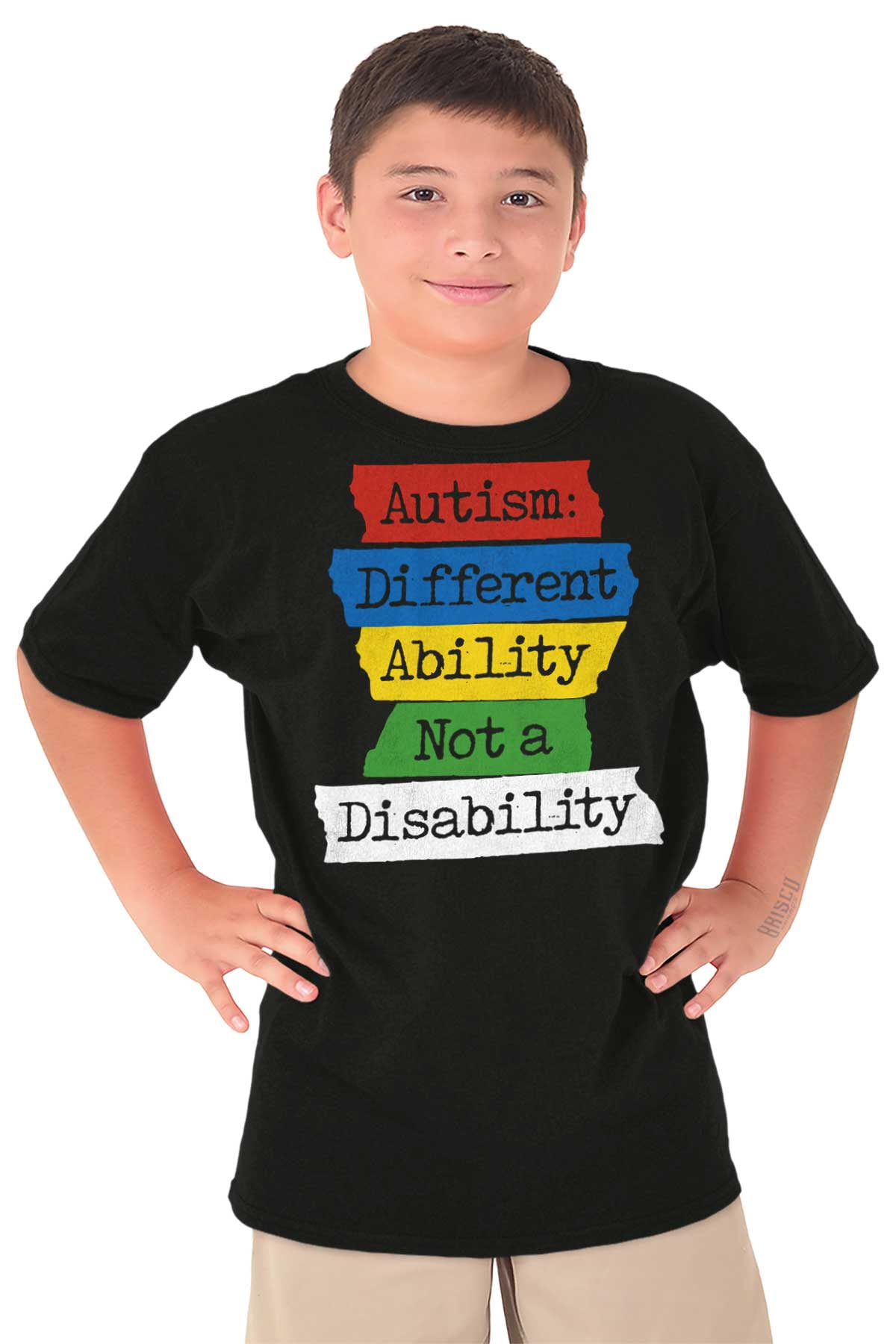 Autism Different Disability Awareness Crewneck T Shirts Boy Girl Teen ...