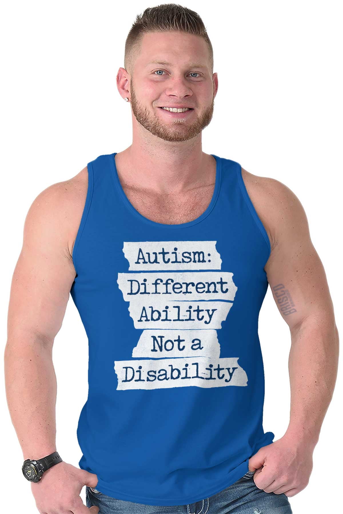 Autism Different Disability Awareness Unisex Plus Size Tank Top Brisco ...
