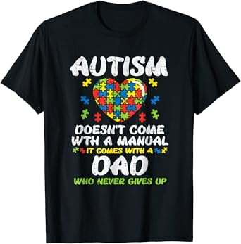 Autism Doesn'T Come With A Manual Autism Awareness Women Mom T-Shirt ...