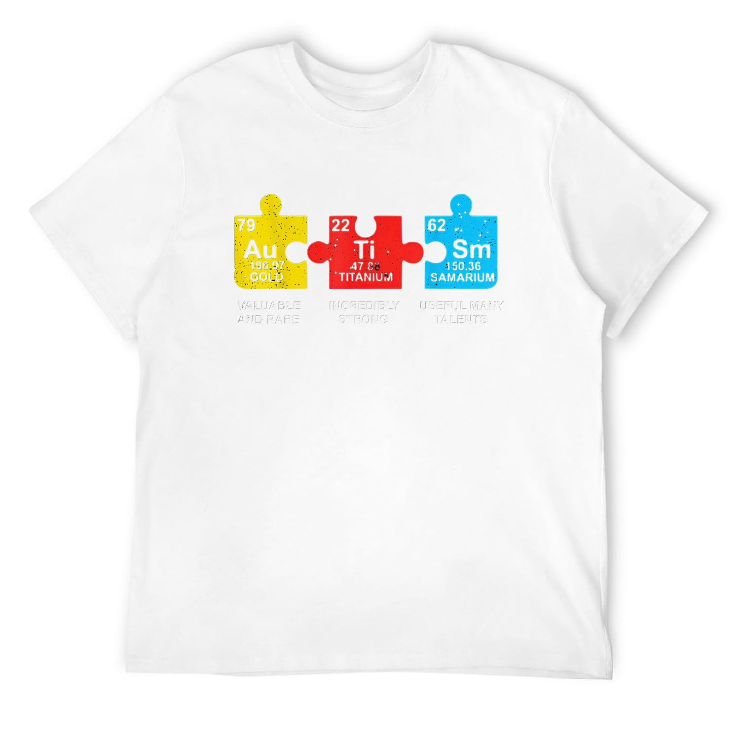 Autism EleMents Periodic Table Awareness ASD Men Kids T-Shirt White 3X ...