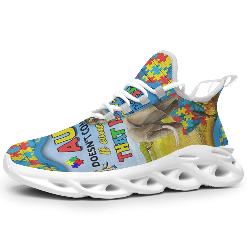 Autism Elephant Family Shoes Trail Running Shoe Non-Slip Breathable ...