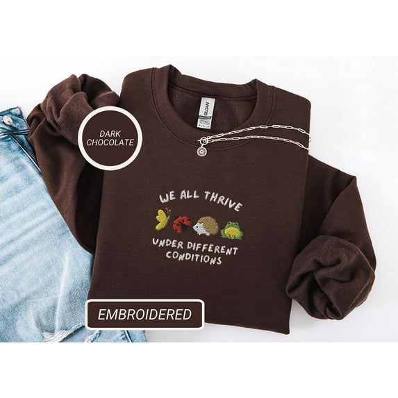 Autism Embroidered Sweatshirt Neurodivergent SLP Sweatshirt Special Ed ...